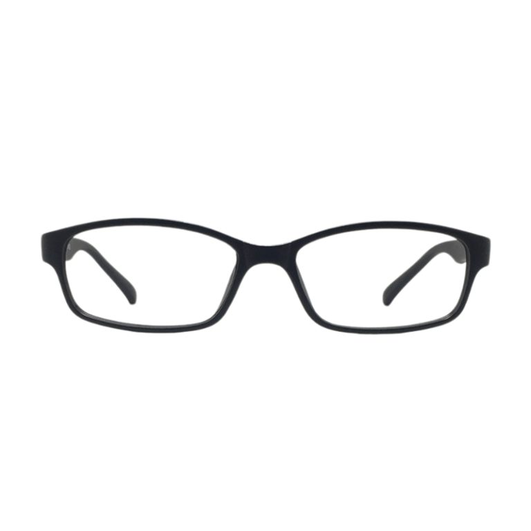 Framesvista black over-sized semi round eyeglasses mens-women